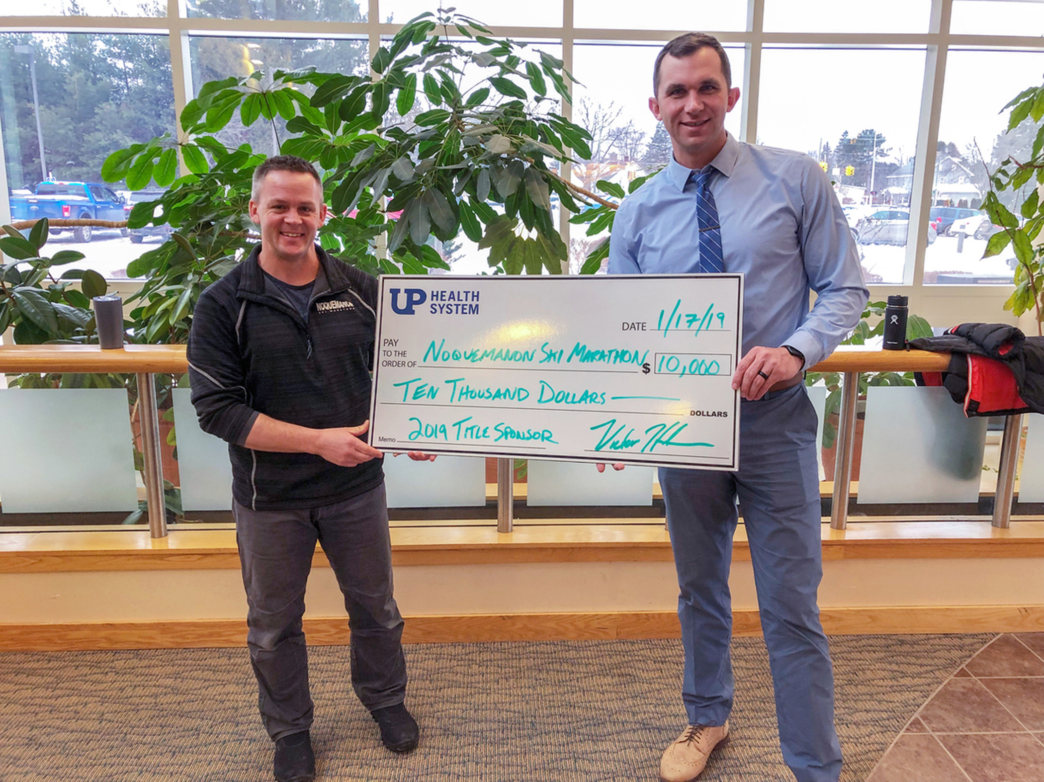 UPHS gives $10,000 to Noque | News, Sports, Jobs - The Mining Journal